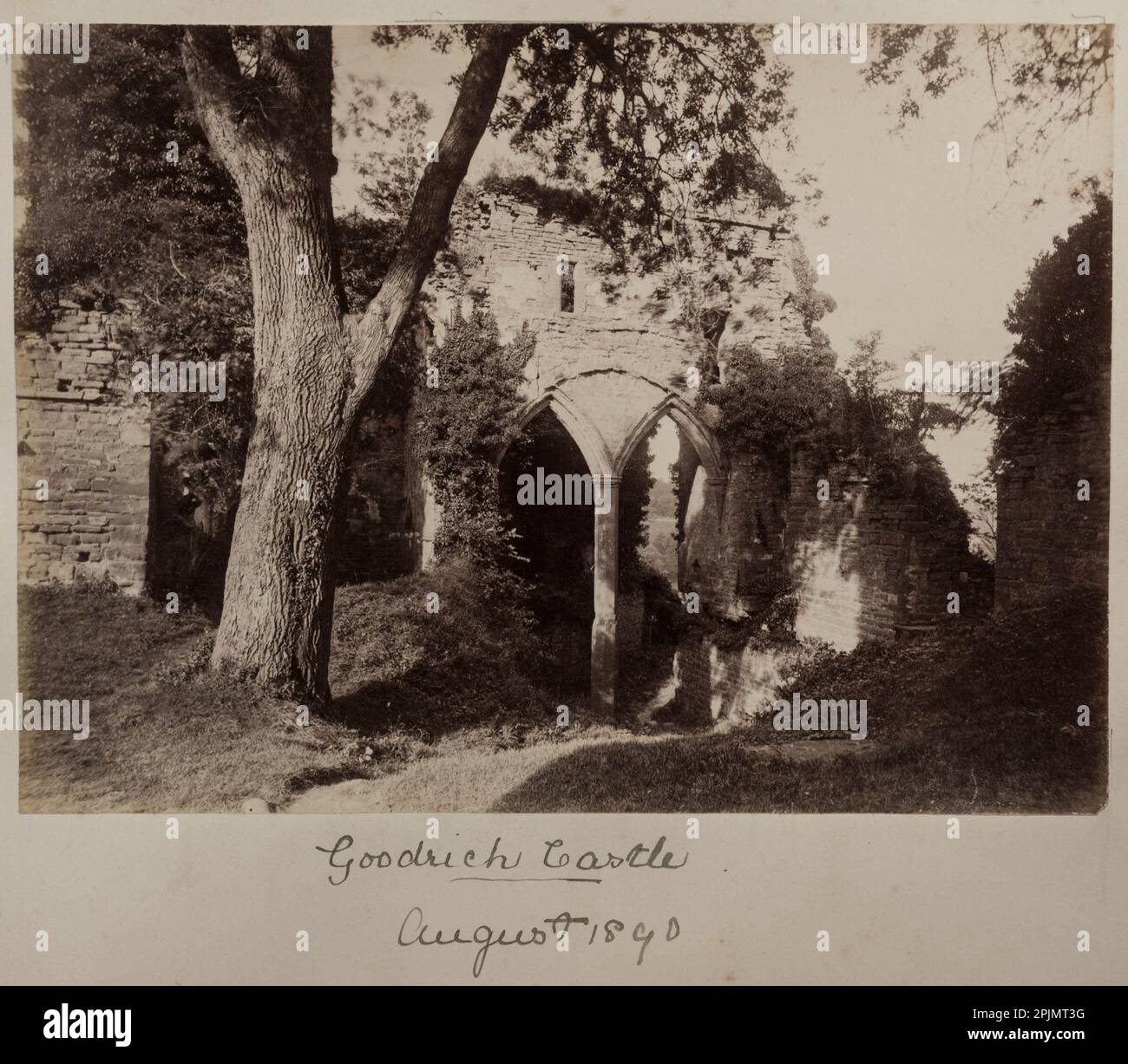 Goodrich Castle, August 1890 Stock Photo - Alamy