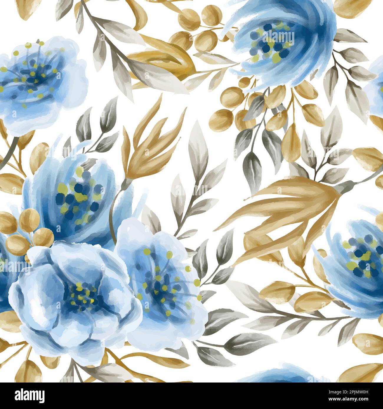 Blush flowers green leaves Stock Vector Images - Alamy