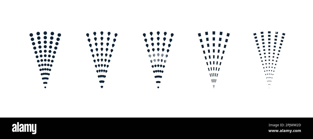 Spray icons set. Fluid, air spray symbol. Aerosol cloud symbol. Air or ...