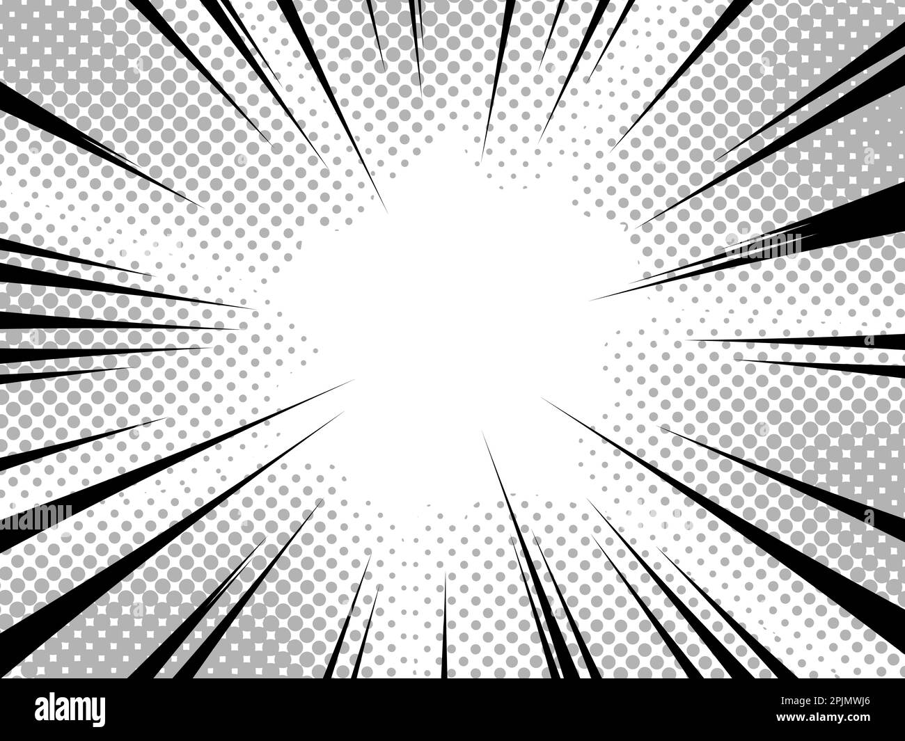 Radial line drawing. Action, speed lines, stripes for black manga book ...