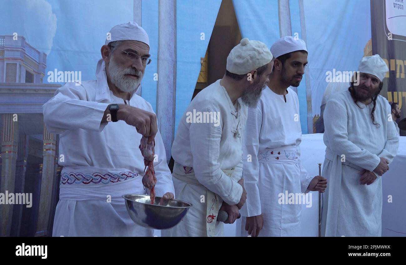 JERUSALEM, ISRAEL - APRIL 2: Religious Jews of the priestly caste ...