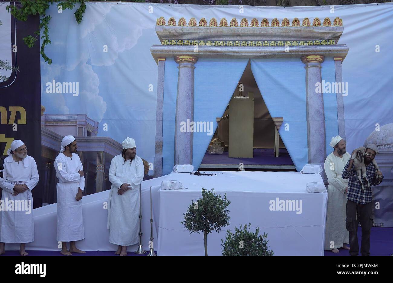 JERUSALEM, ISRAEL - APRIL 2: Religious Jews of the priestly caste ...