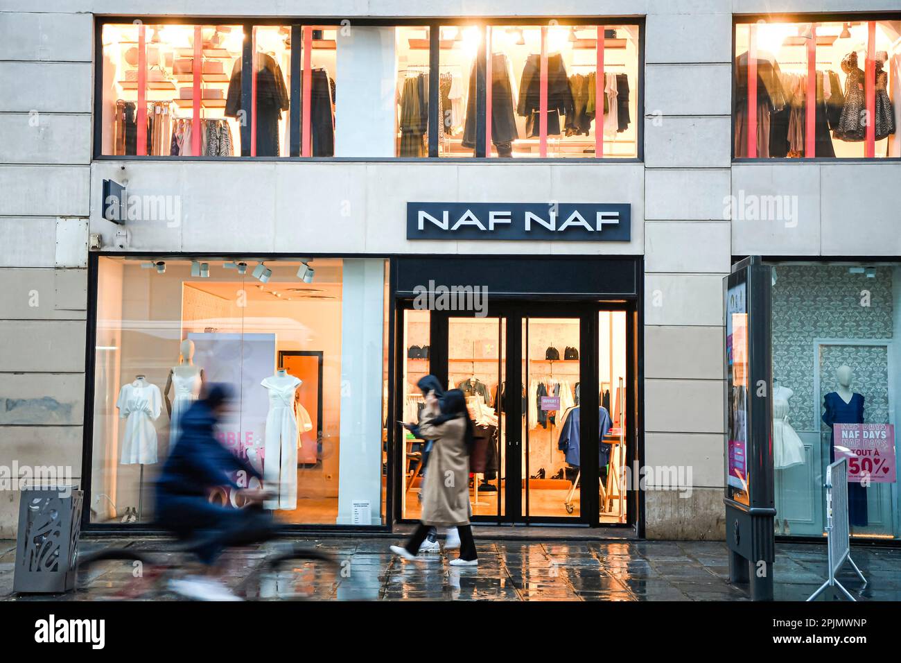 Paris, France. 02nd Apr, 2023. Illustration picture shows a NAF NAF ...