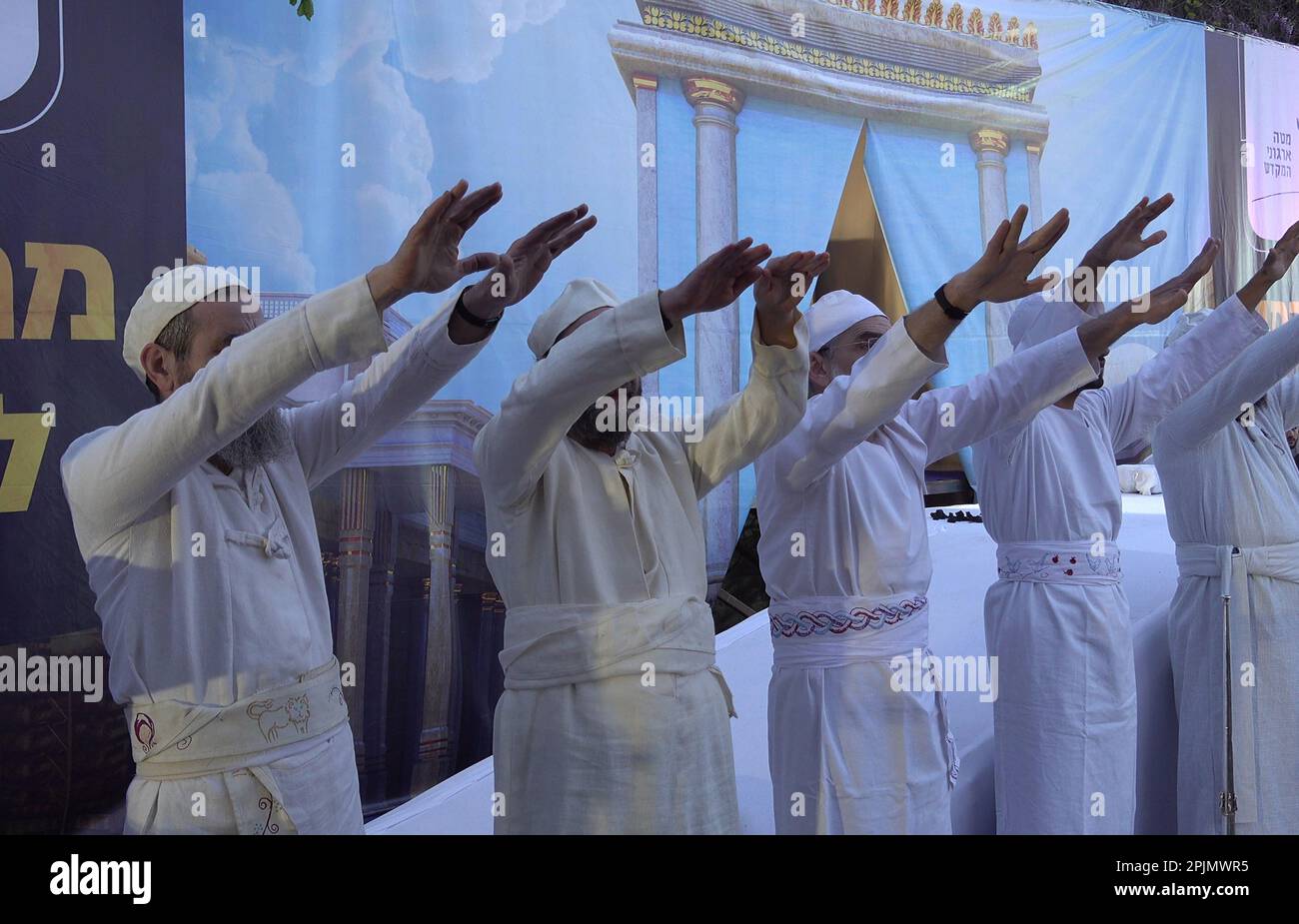 JERUSALEM, ISRAEL - APRIL 2: Religious Jews of the priestly caste ...