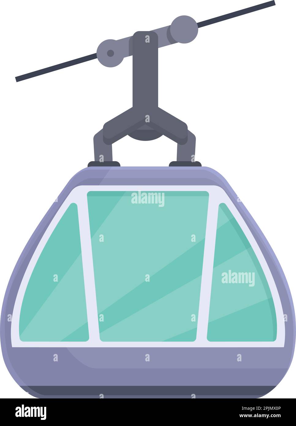 Travel ski lift icon cartoon vector. Cable winter. Resort cabin Stock ...