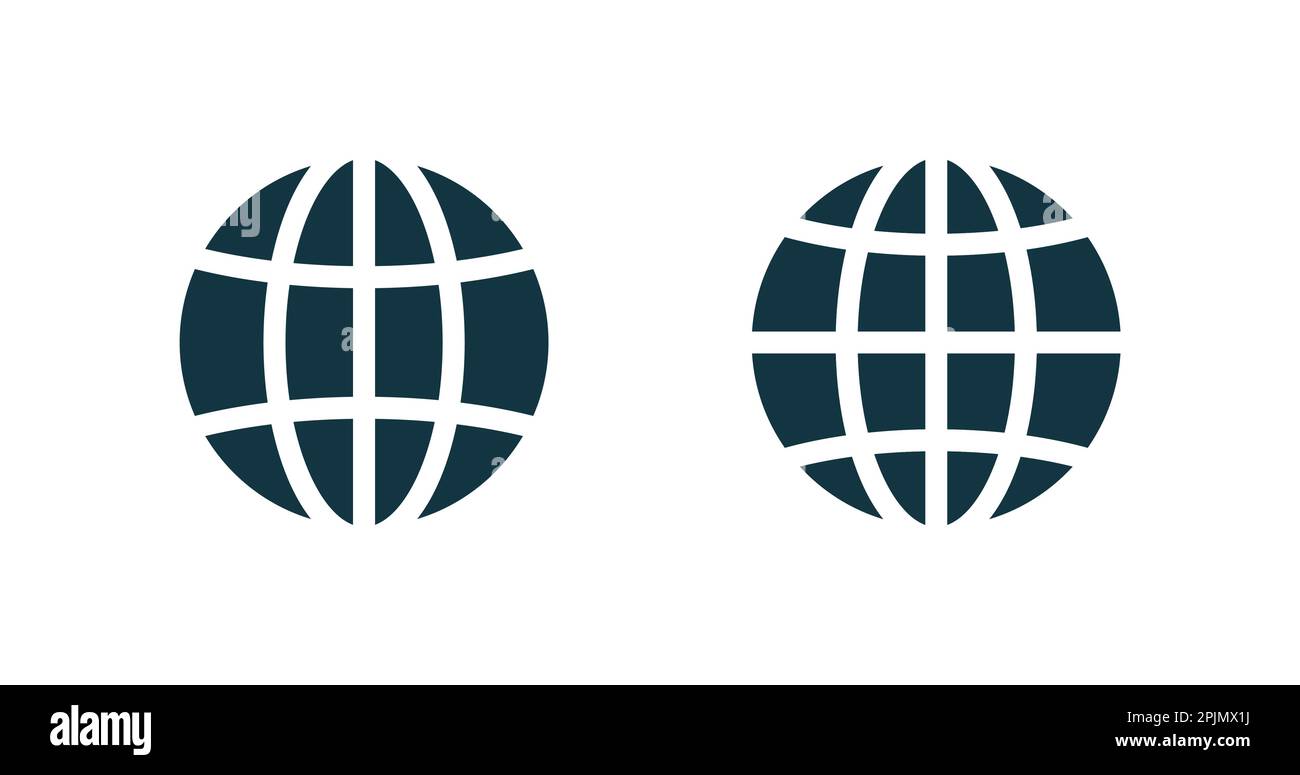 Globe, planet icon set. Internet, global sphere icons. Earth icon ...