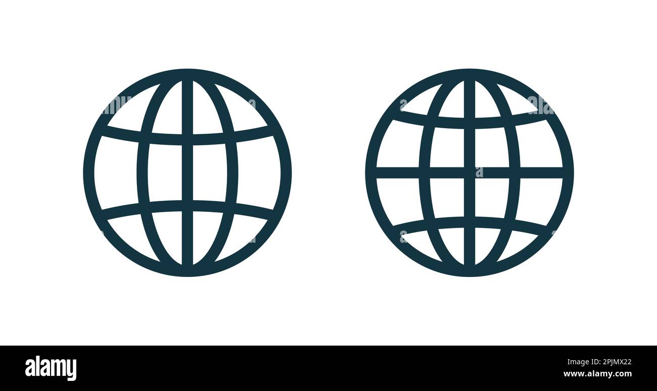 Globe, planet icon set. Internet, global sphere icons. Earth icon ...