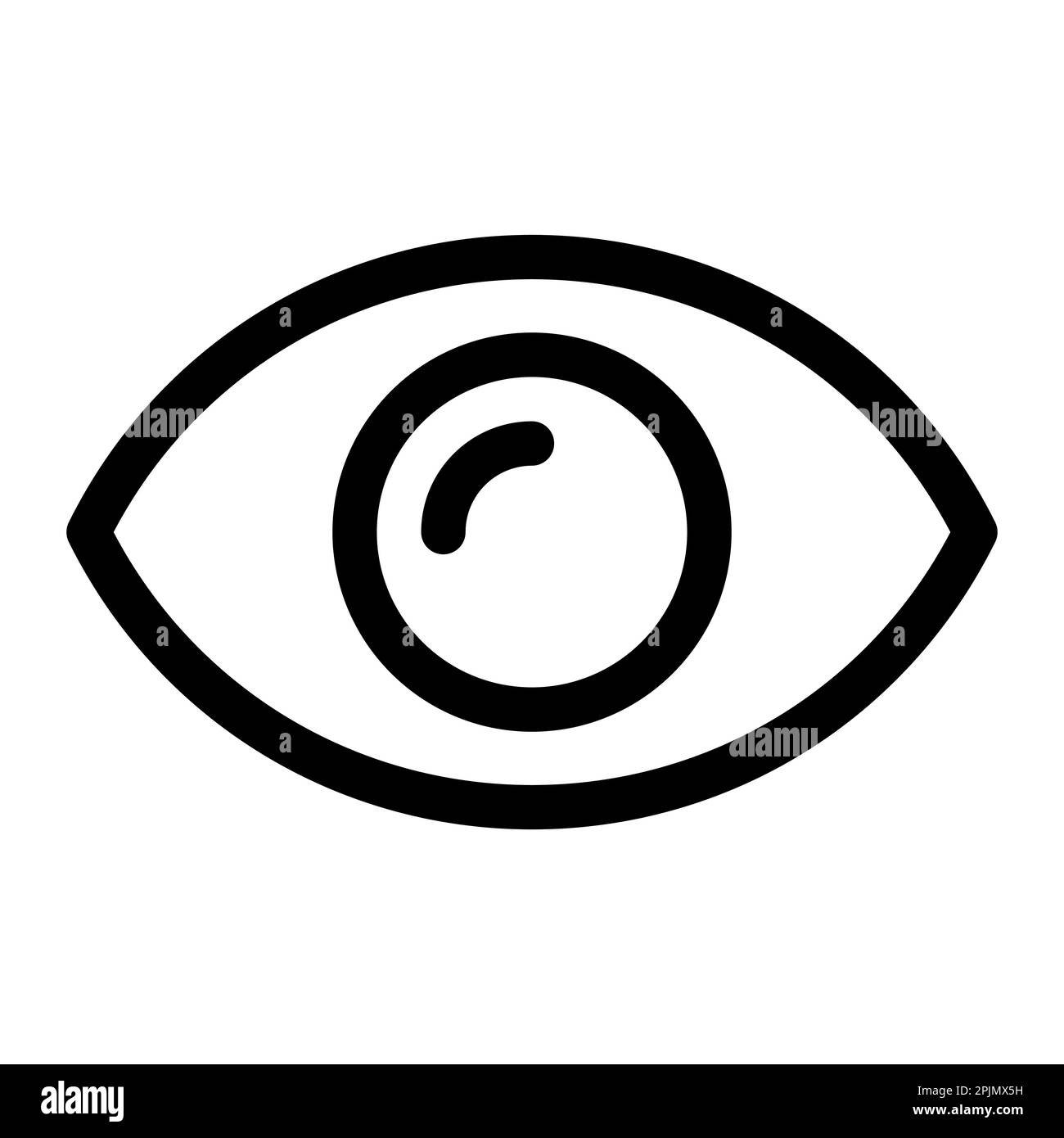 Eye line icon. Vision symbol, sign. Vision icon. Human organ symbol ...
