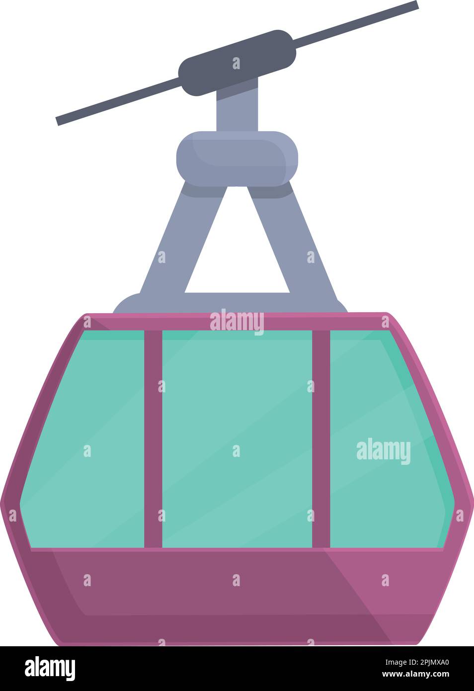 Ski lift icon cartoon vector. Mountain cablecar. Alpine travel Stock ...