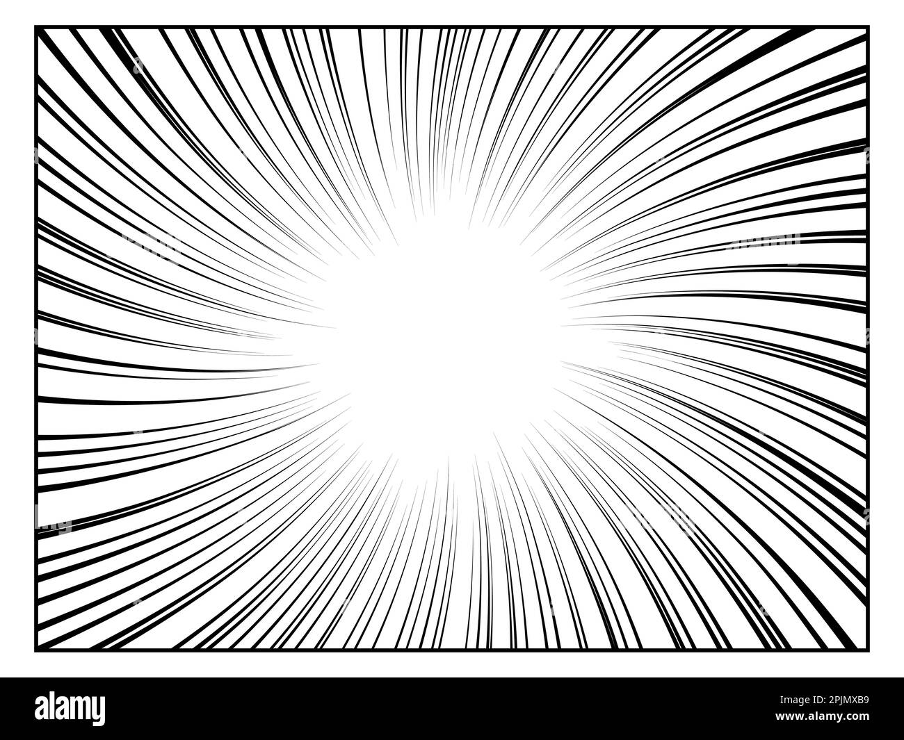 Radial line drawing. Action, speed lines, stripes for black manga book ...