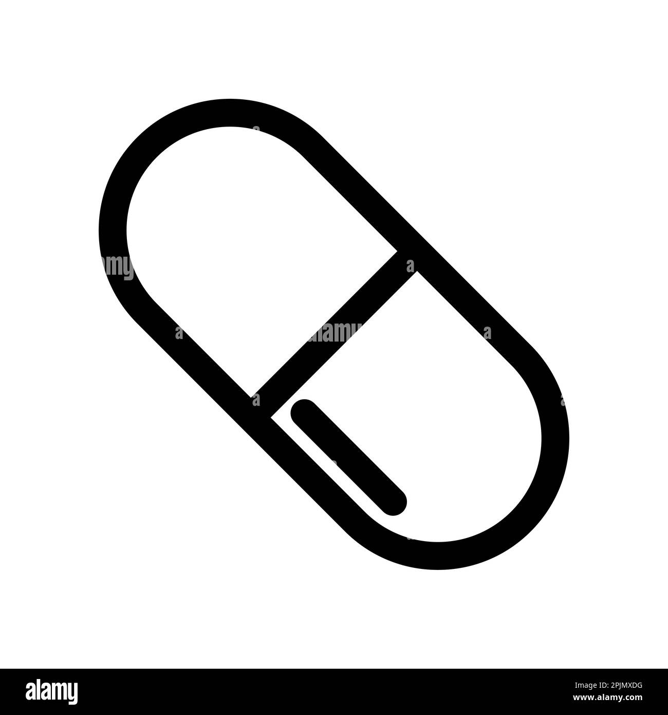 Pill line icon. Medical treatment icon, symbol or sign. Vector ...