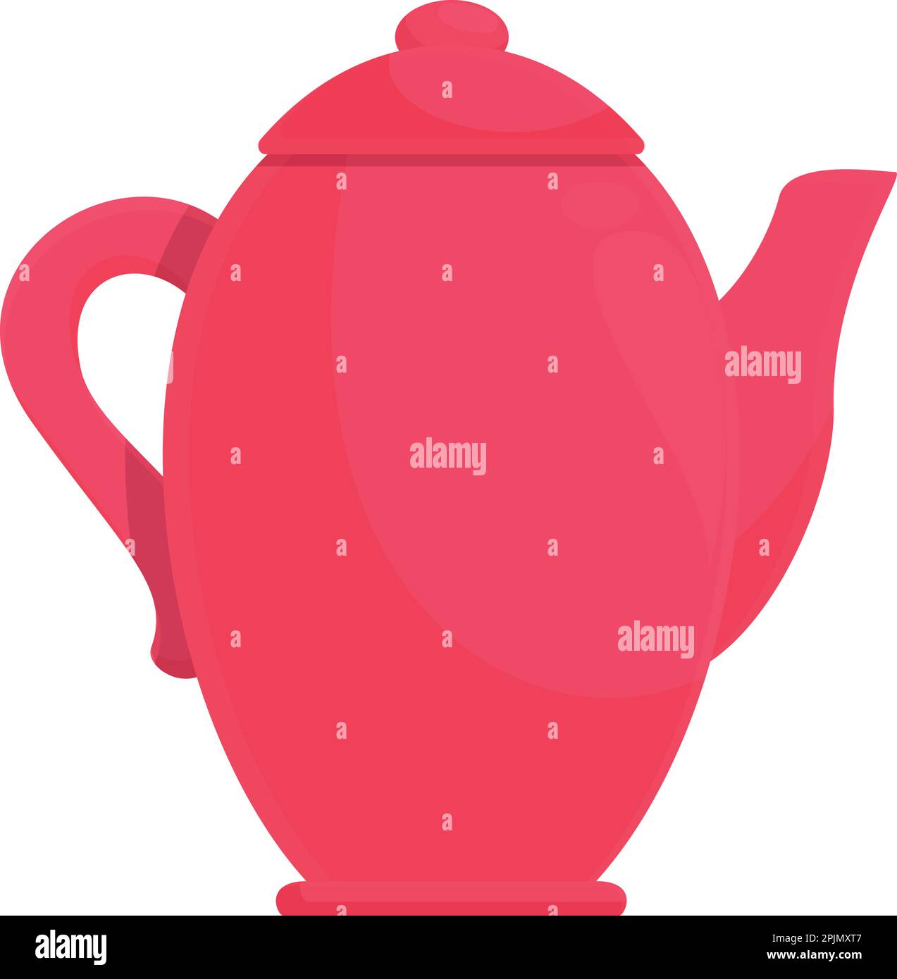 Red tea pot icon cartoon vector. Dinner equipment. Home board Stock ...