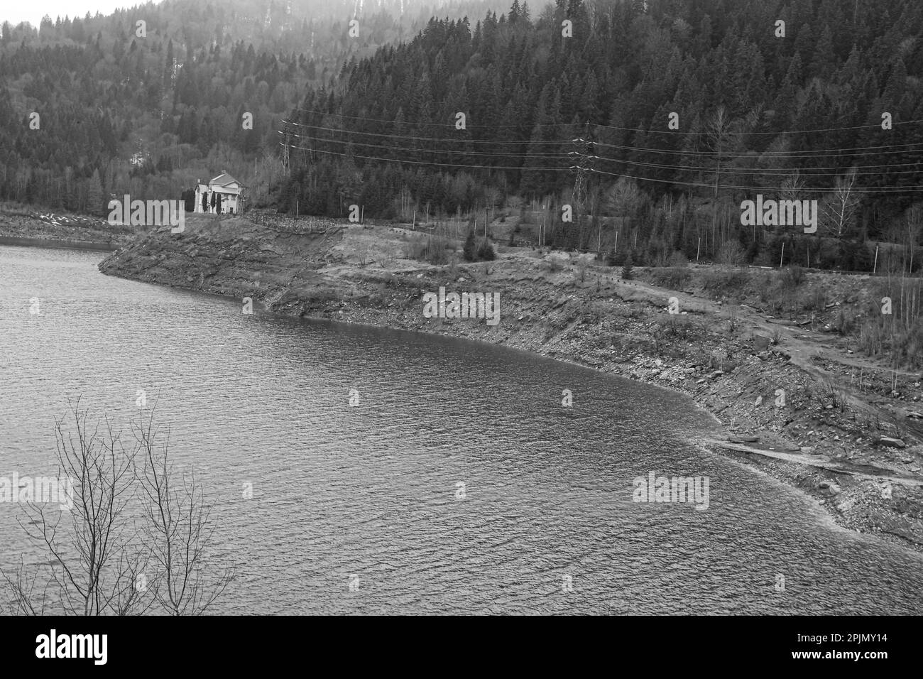 Spring blue sky Black and White Stock Photos & Images - Alamy