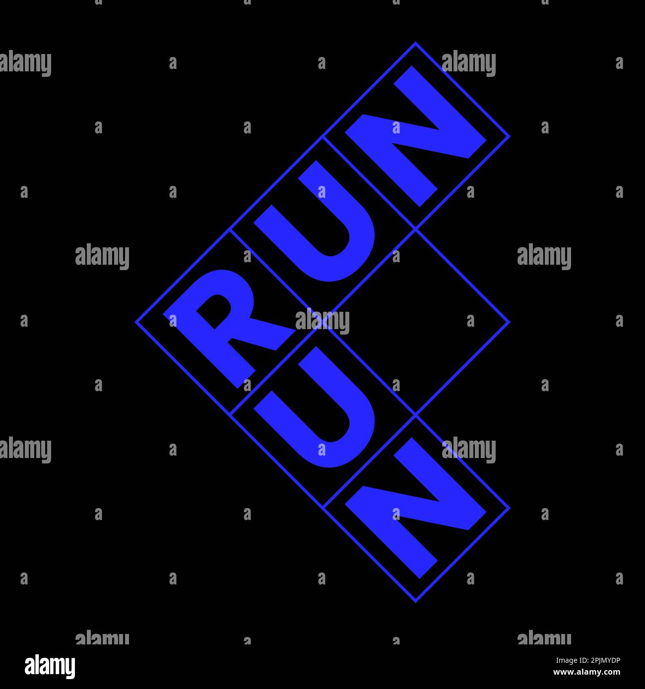Run logo or run print for t shirt. Sport geometric print with ...