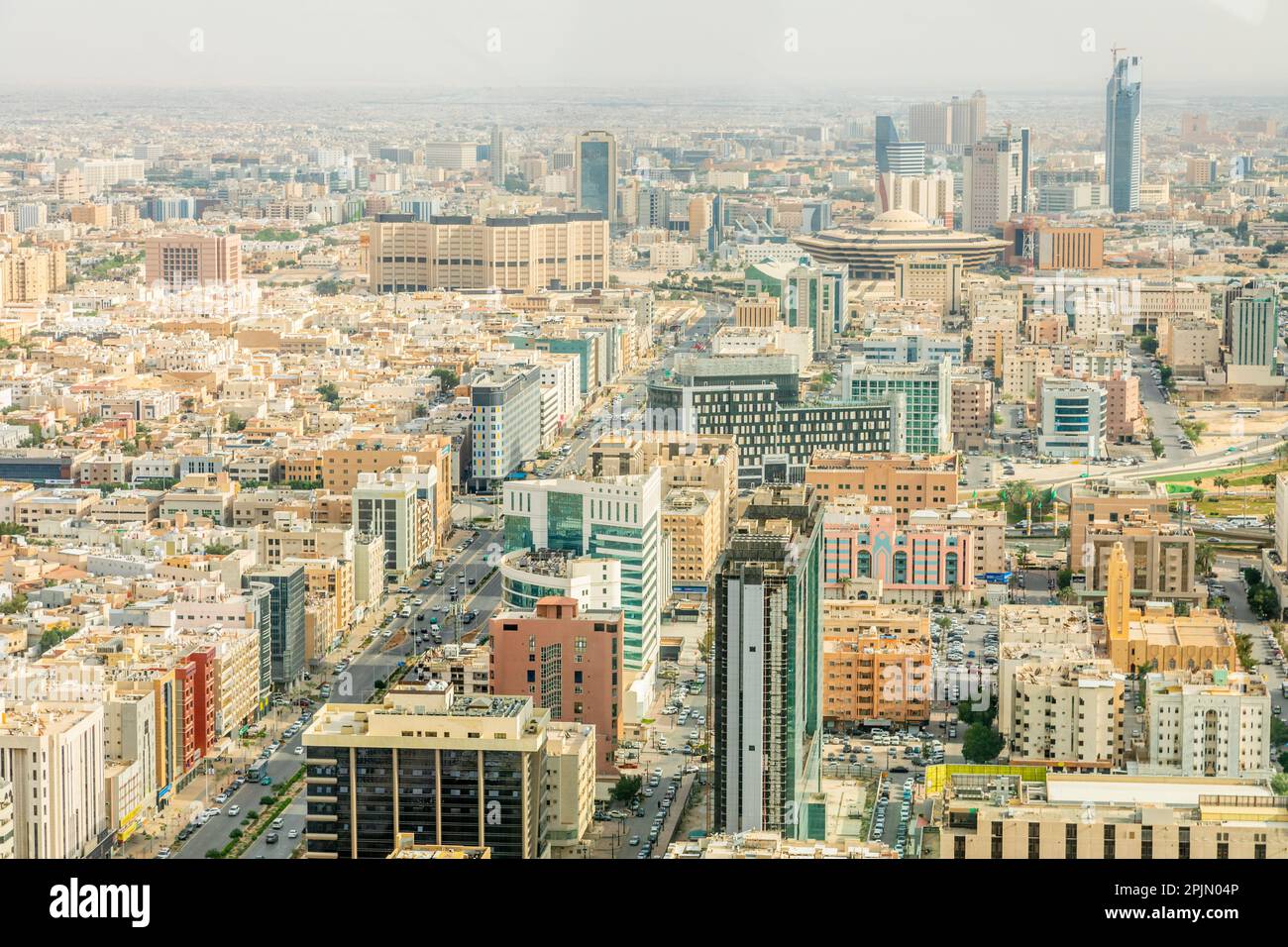 Aerial panorama of downtown of Riyadh city, Al Riyadh, Saudi Arabia ...