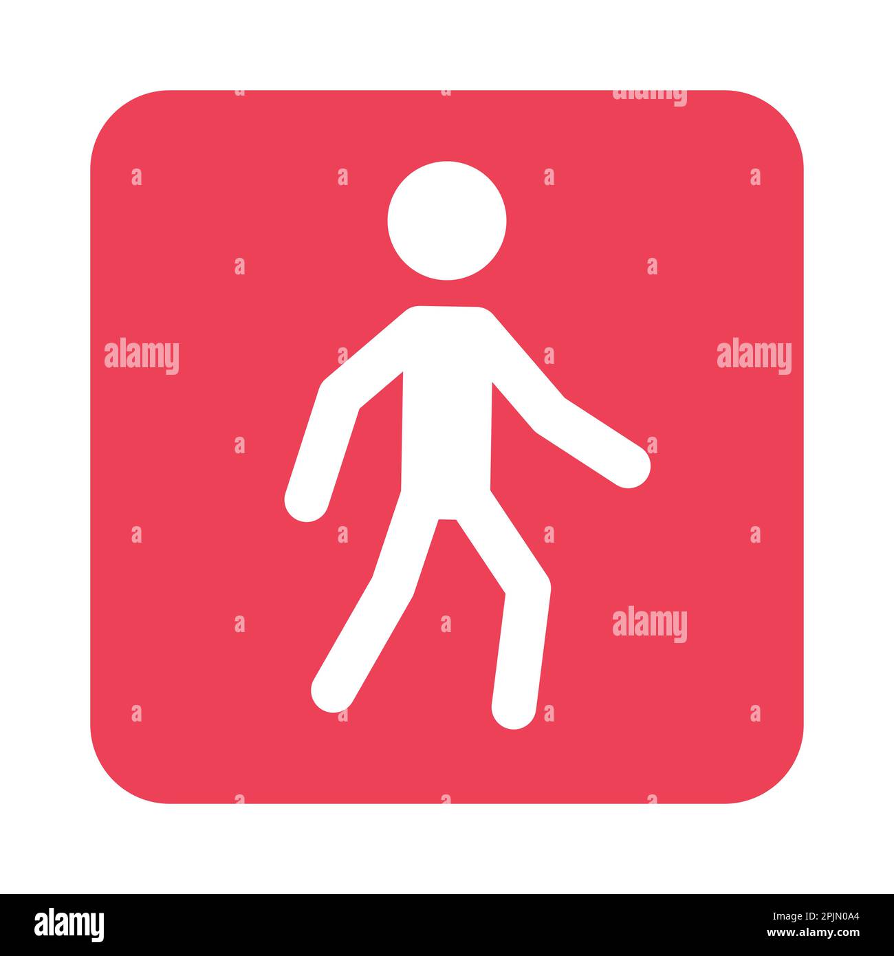Walking fitness icon. Athlete silhouette symbol on isolated background ...