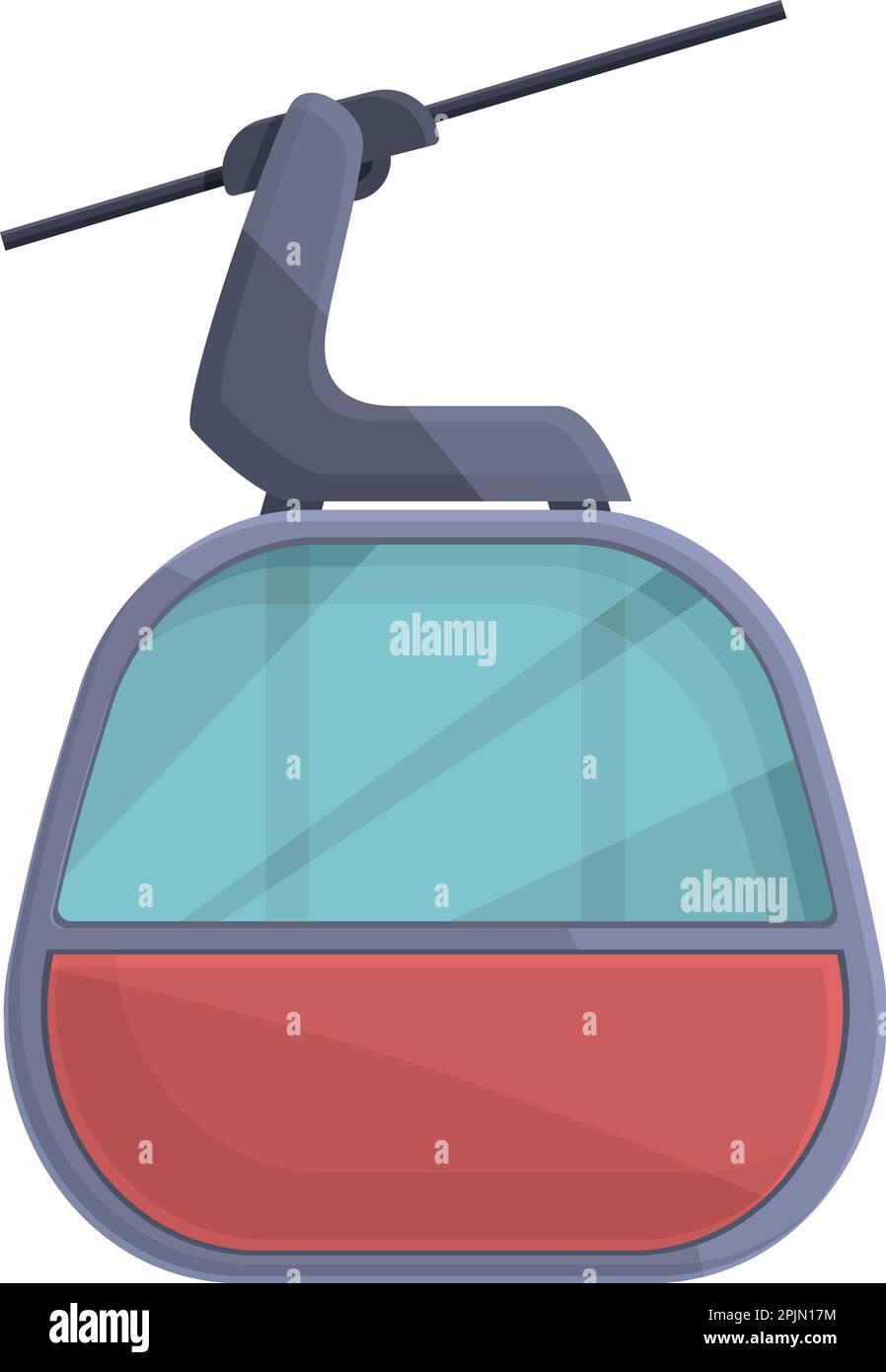 Snow ski lift icon cartoon vector. Winter resort. Slope resort Stock ...