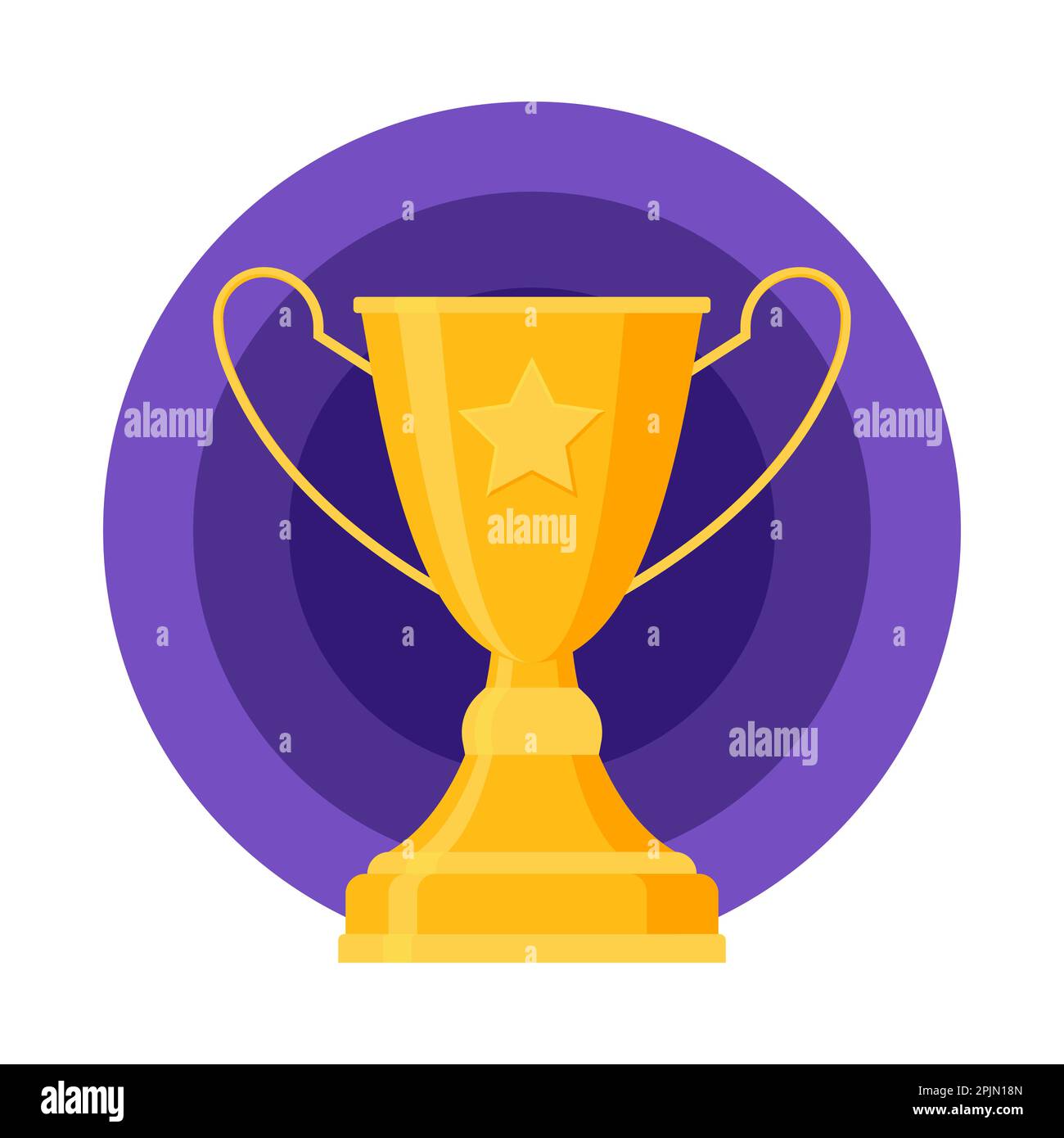 Gold trophy icon set or collection. Set of gold awards. Success symbols ...