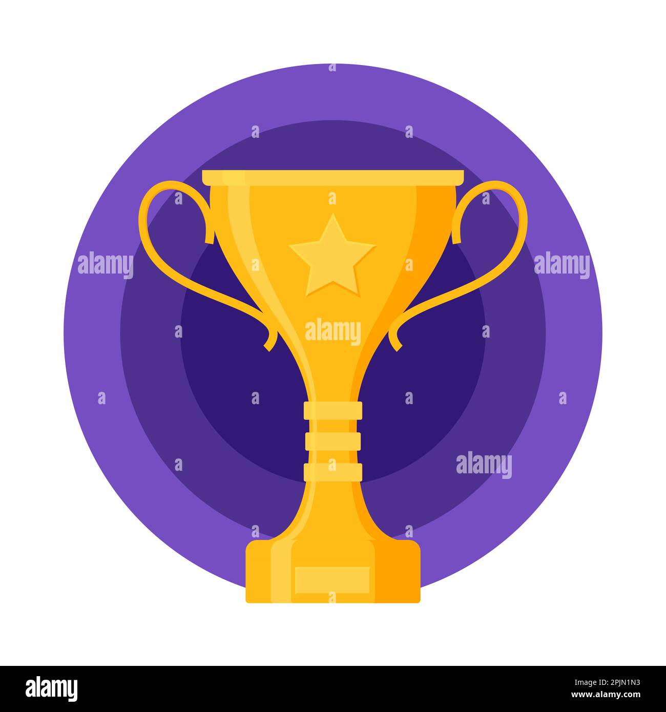 Gold trophy icon set or collection. Set of gold awards. Success symbols ...