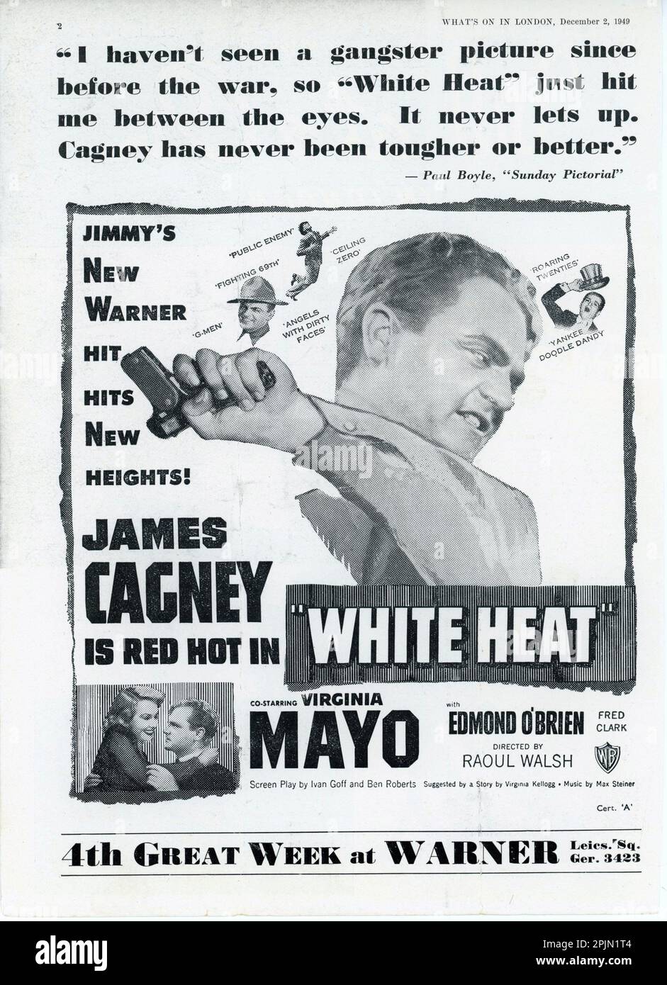 JAMES CAGNEY and VIRGINIA MAYO in WHITE HEAT 1949 director RAOUL WALSH ...