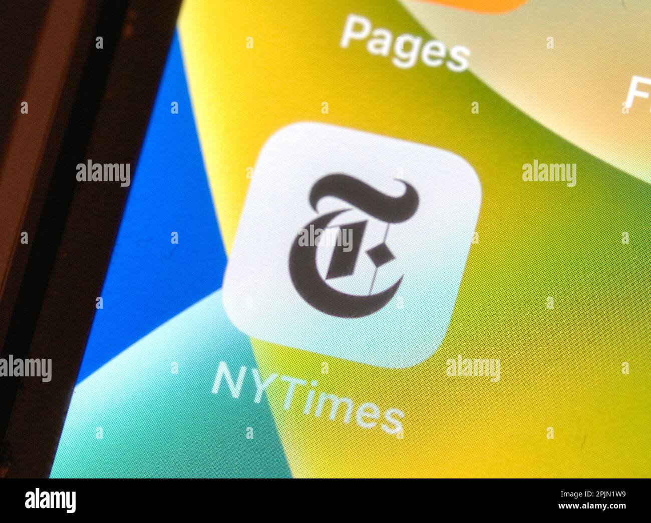 new york times app Stock Photo - Alamy