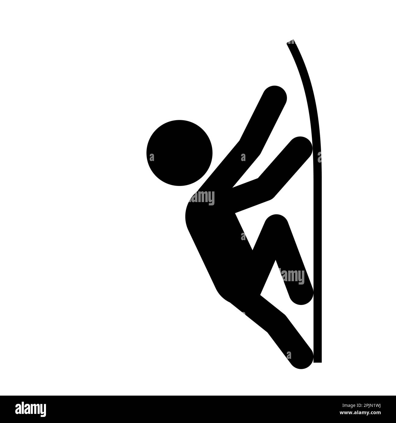 Climbing sport icon. Athlete silhouette symbol on isolated background ...