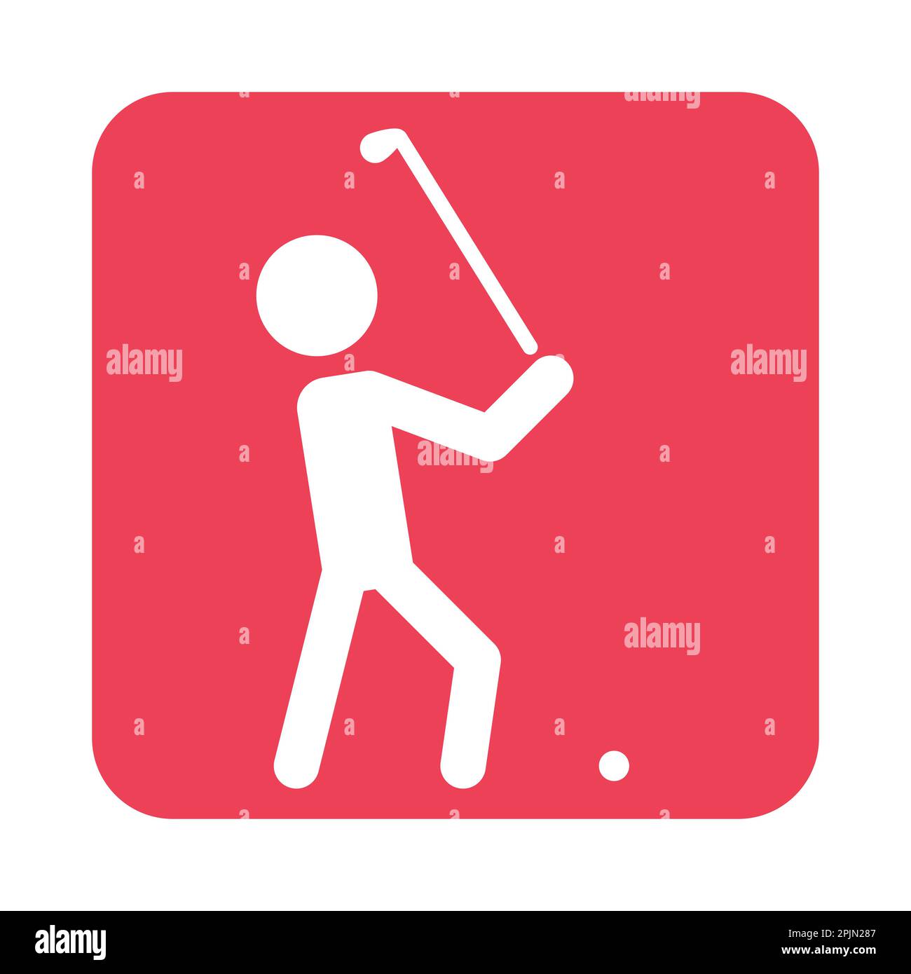 Golfing sport icon. Golf player silhouette symbol on isolated ...