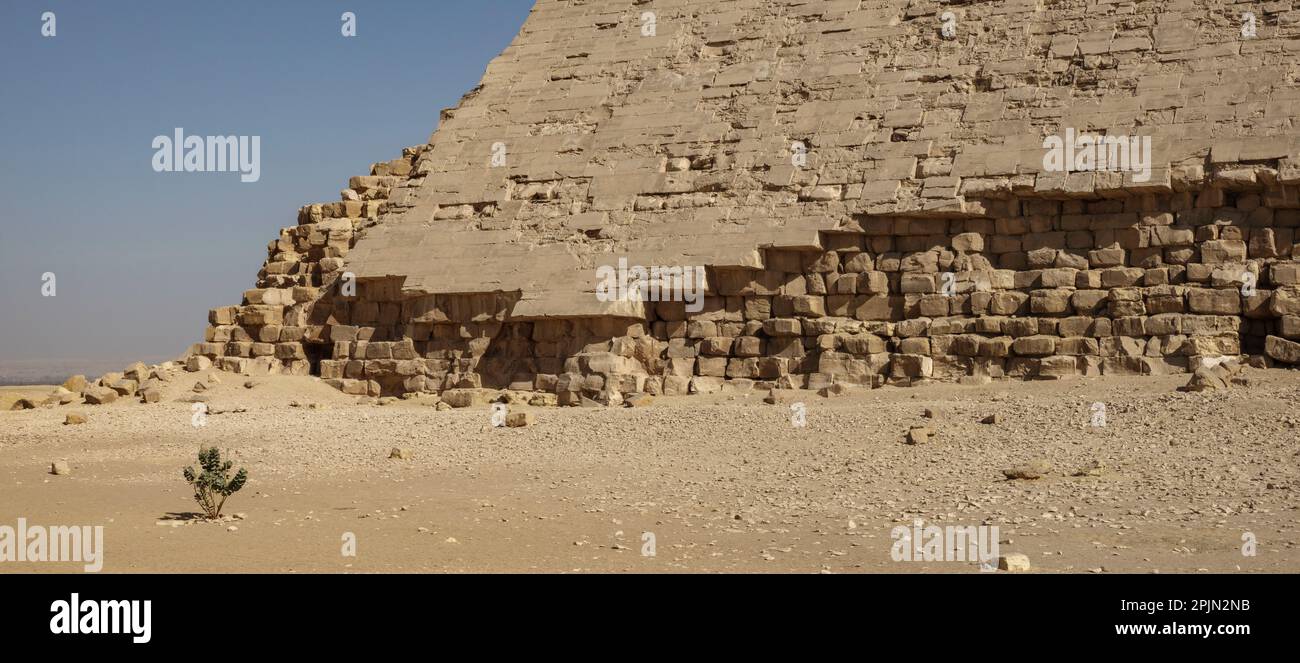 close up of the Structure of the Bent Pyramid at Dahshur, Lower Egypt ...