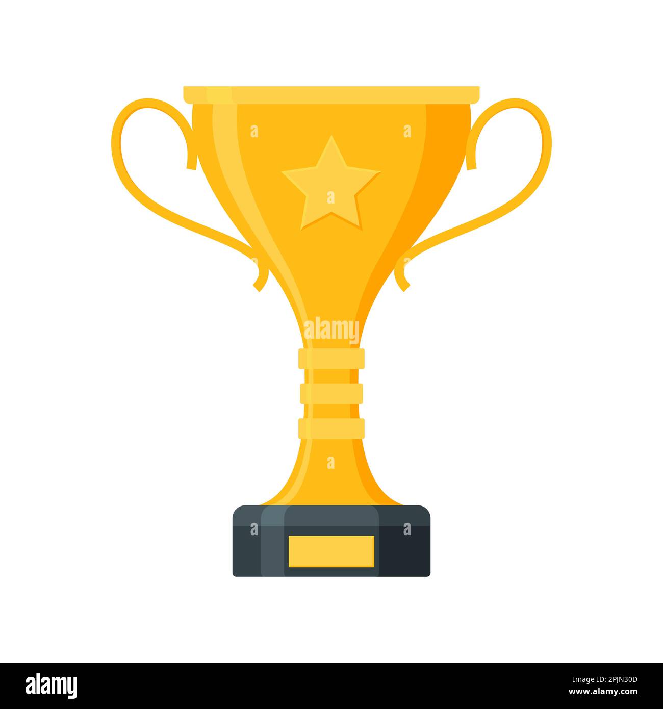 Gold trophy icon set or collection. Set of gold awards. Success symbols ...