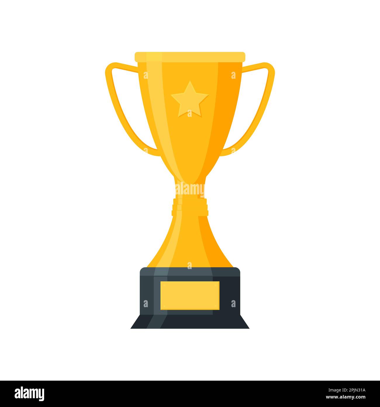 Gold trophy icon set or collection. Set of gold awards. Success symbols ...