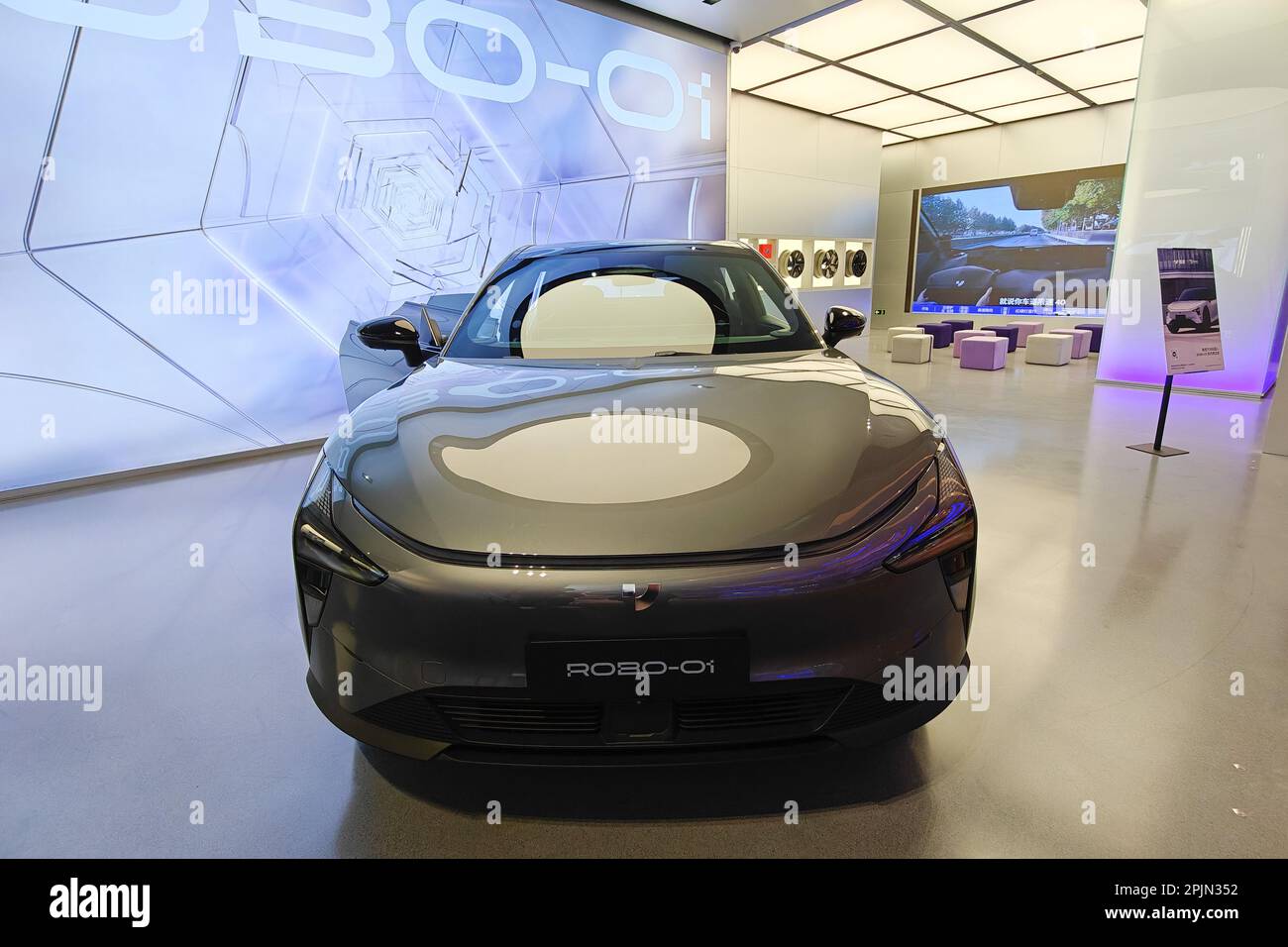 SHANGHAI, CHINA - APRIL 3, 2023 - A model of ROBO-01 is displayed at the Jidu Automotive ...