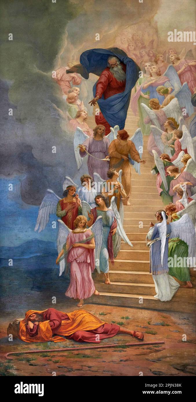 La scala di Giacobbe - affresco - G. Cresseri - 1931 - Cologne (Bs ...