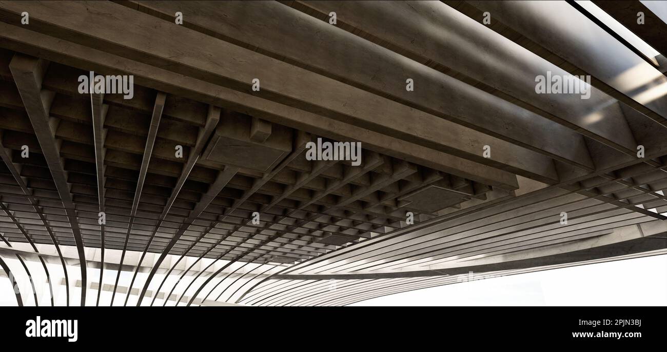 A landscape of an interwoven mesh expanded steel ceiling in the ...