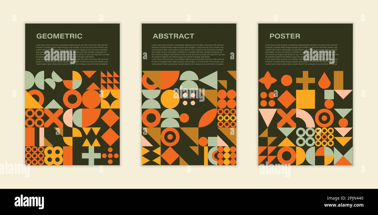 Abstract geometric pattern on poster or notebook cover. Modern poster ...