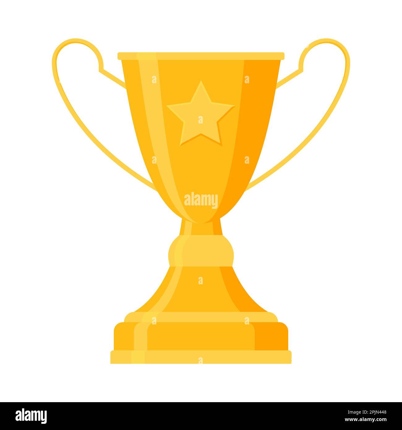 Gold trophy icon set or collection. Set of gold awards. Success symbols ...