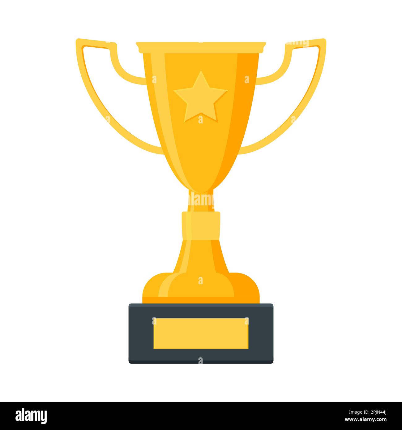 Gold trophy icon set or collection. Set of gold awards. Success symbols ...