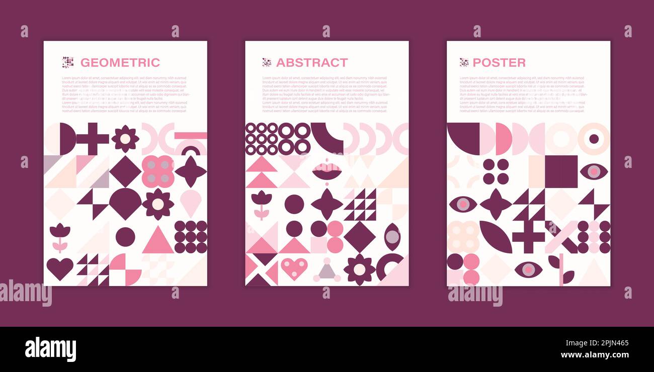 Abstract geometric pattern on poster or notebook cover. Modern poster ...