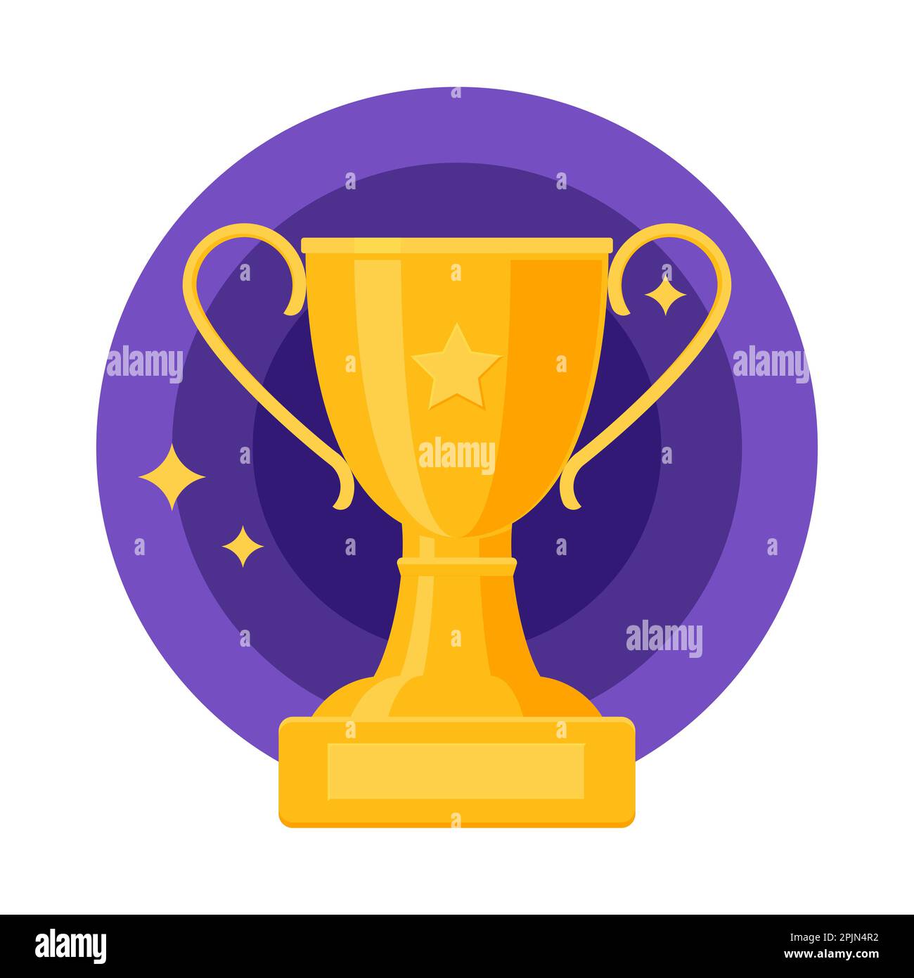 Gold trophy icon set or collection. Set of gold awards. Success symbols ...