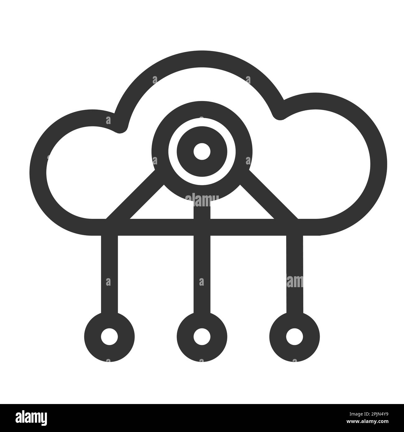Cloud Computing Icon Artificial Intelligence Concept Vector Illustration Stock Vector Image