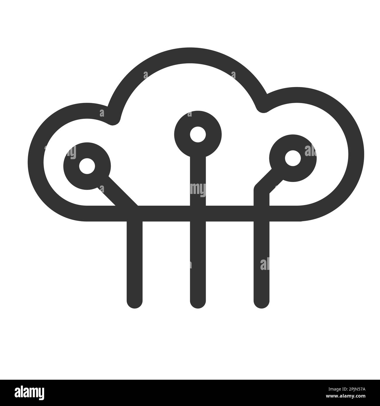 Cloud Computing Icon Artificial Intelligence Concept Vector Illustration Stock Vector Image