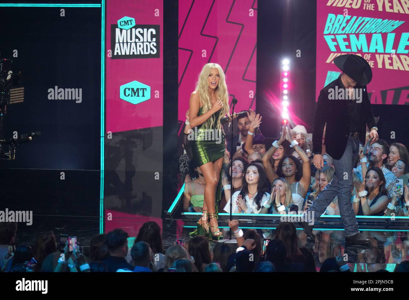 Award winner MEGAN MORONEY accepts an award for Breakthrough Female ...