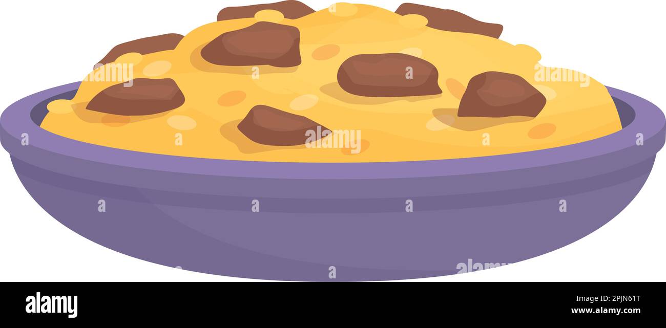 Pilaf lunch icon cartoon vector. Dish rice. Food dinner Stock Vector ...