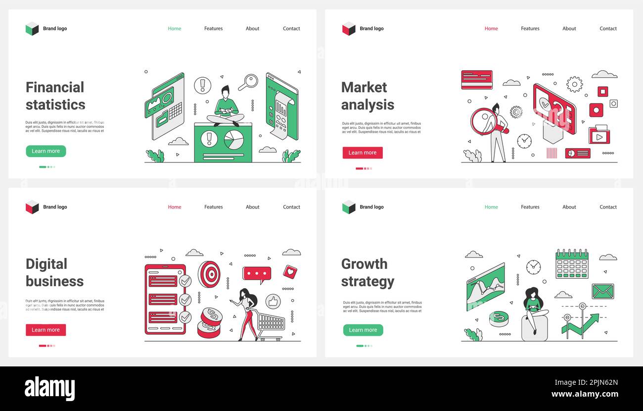 Financial statistics and market analysis, digital business growth ...