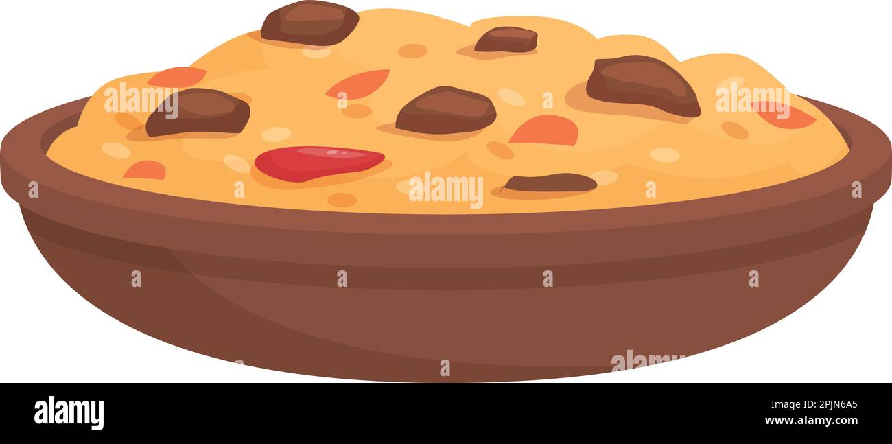 Beef pilaf icon cartoon vector. Food dinner. Asian healthy Stock Vector ...
