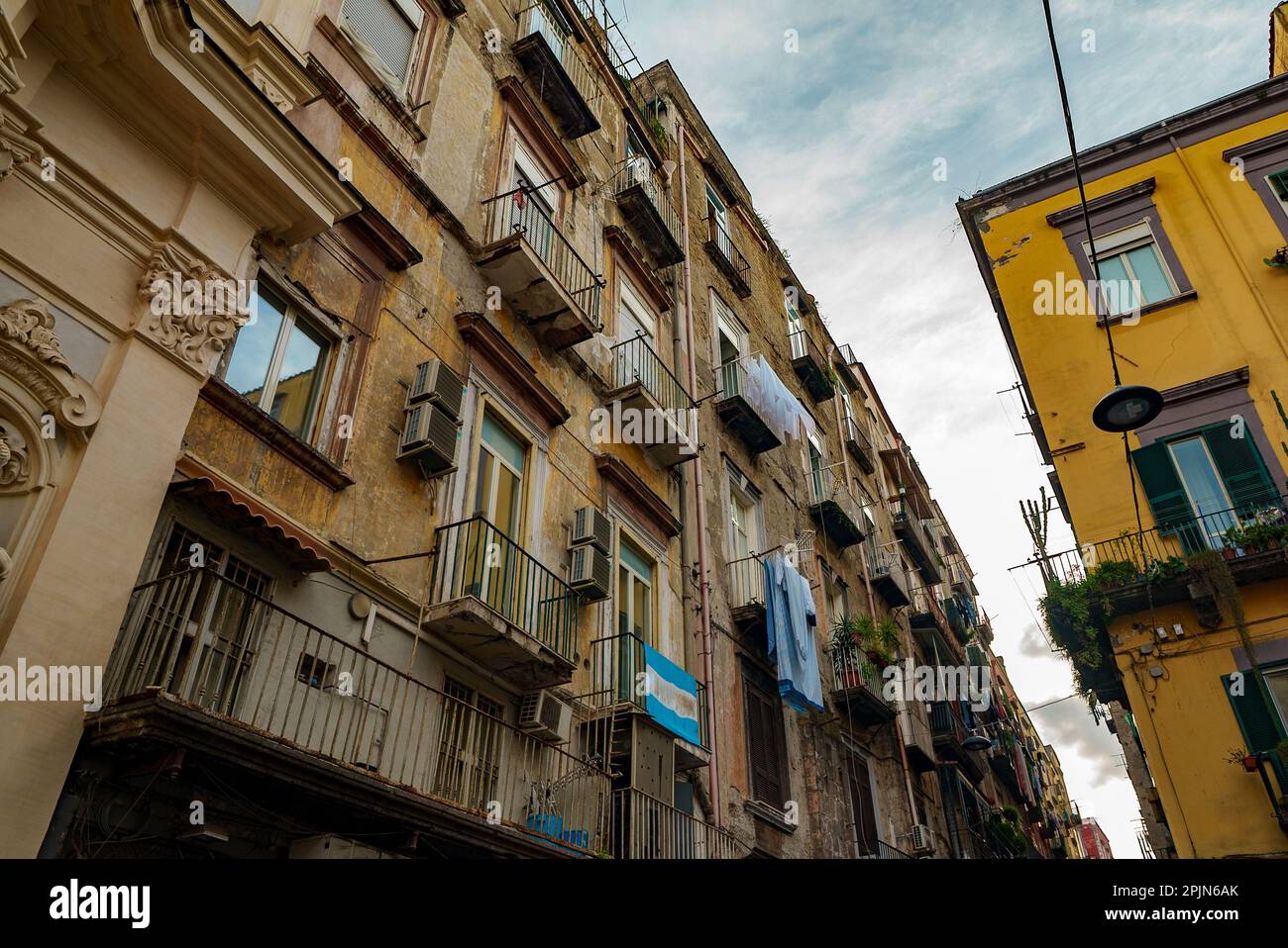 Typical street with houses in Italy Stock Photo - Alamy