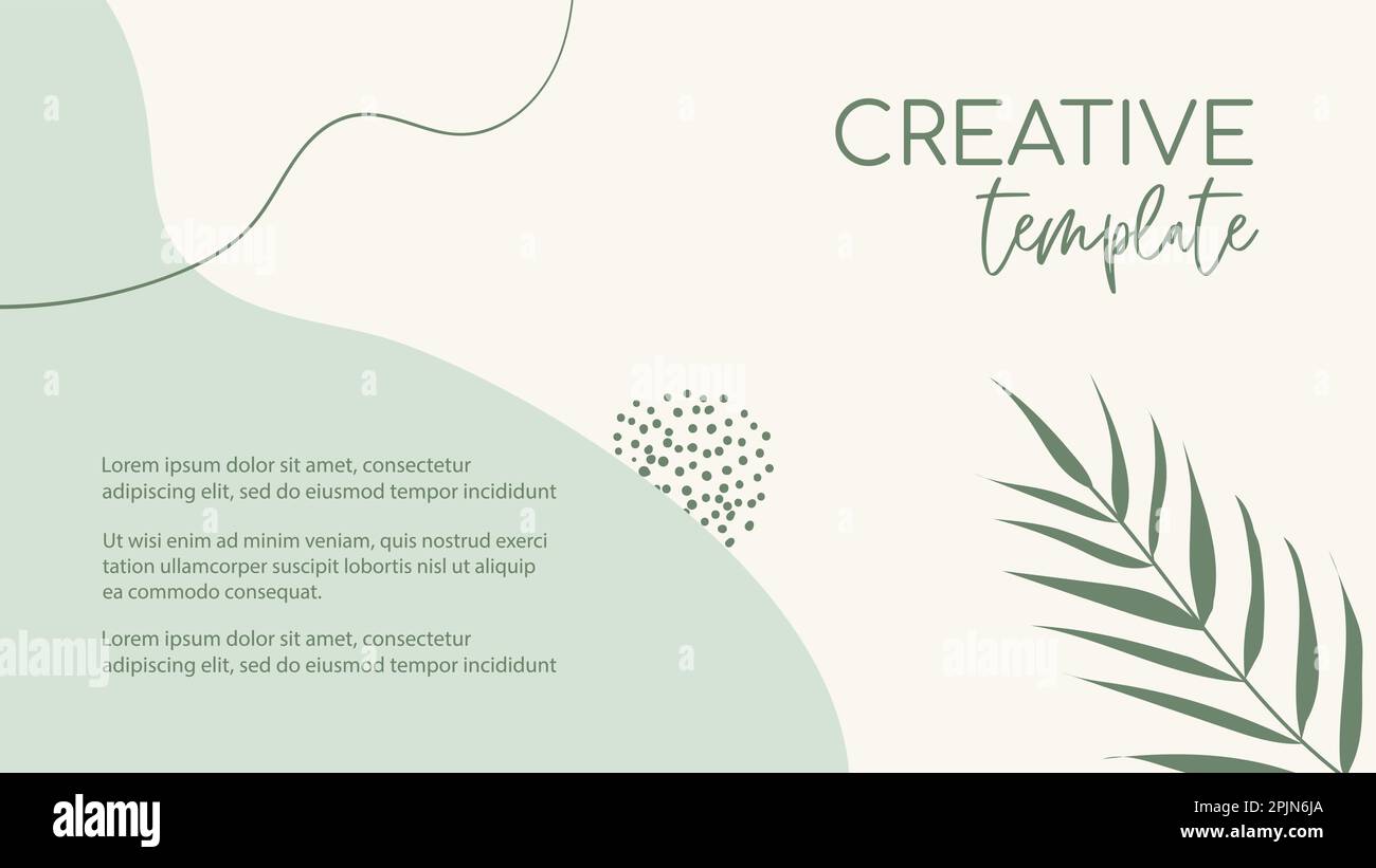 Presentation organic creative template. Natural floral green minimal ...