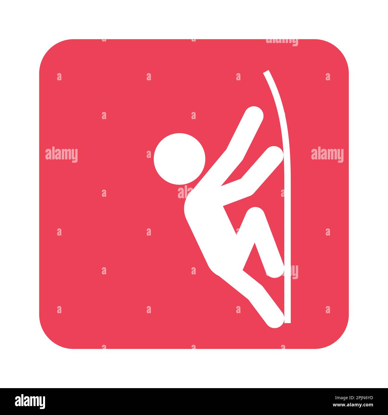 Climbing sport icon. Athlete silhouette symbol on isolated background ...