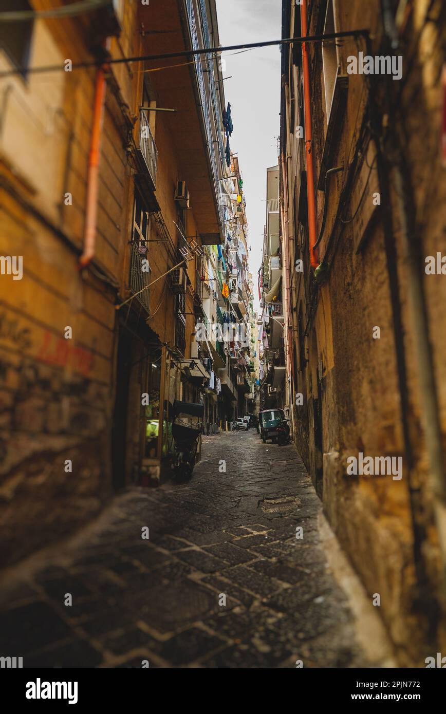 Typical street with houses in Italy Stock Photo - Alamy