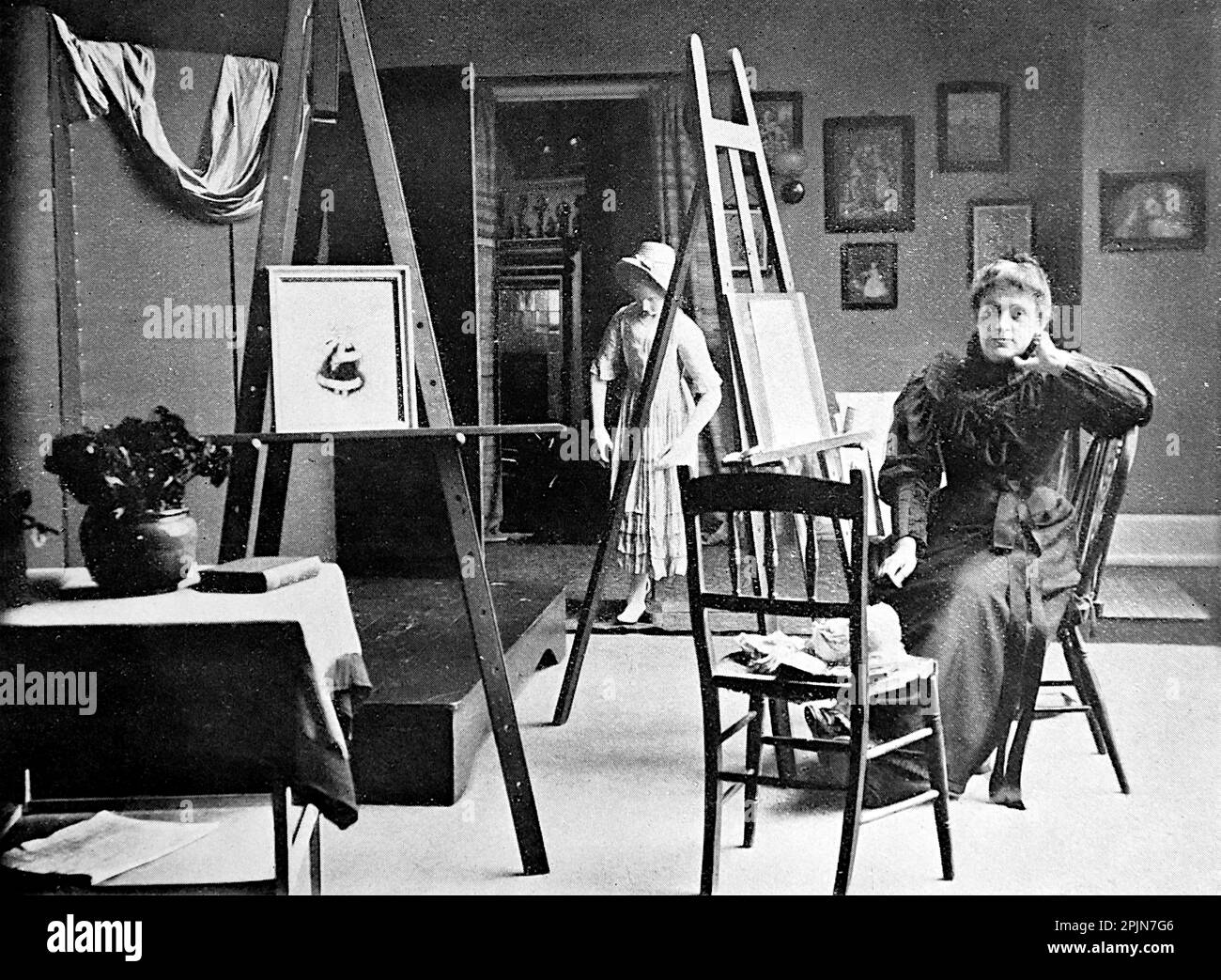 Kate Greenaway in Her Studio c1895 from the book Kate Greenaway by M.H ...