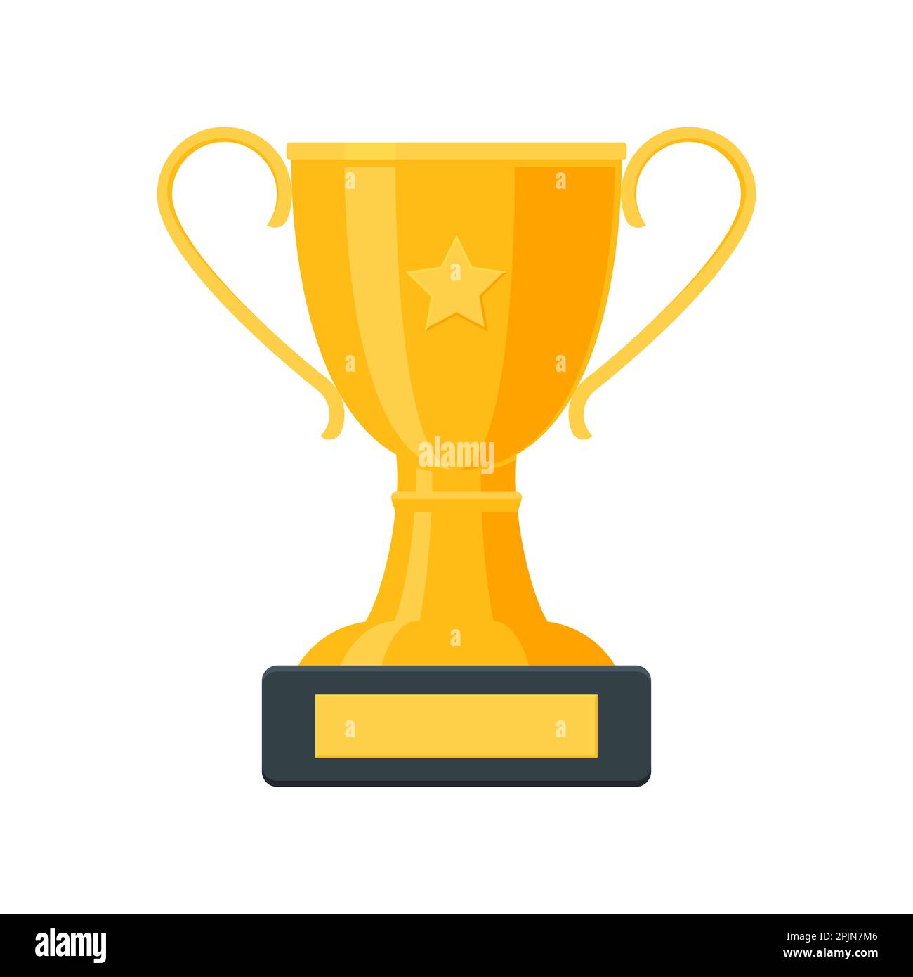 Gold trophy icon set or collection. Set of gold awards. Success symbols ...